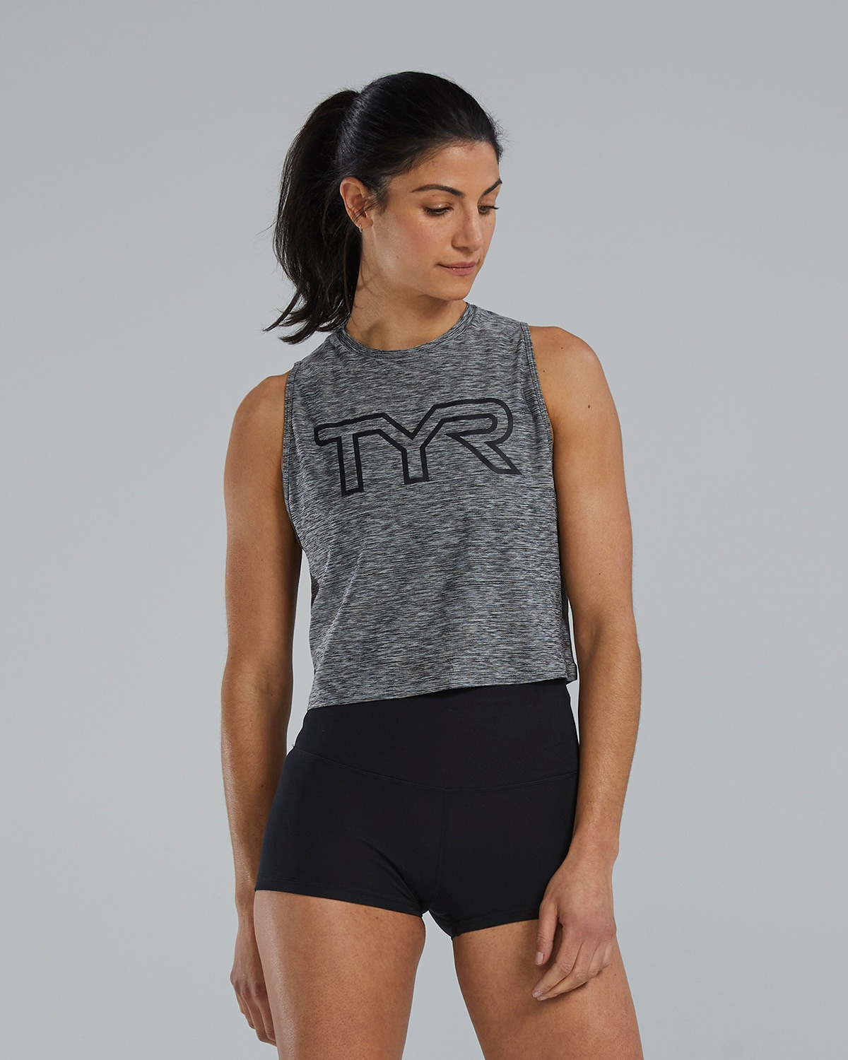 TYR | Cropped Tank Airtec Heather Grey – The Fittest Store MX